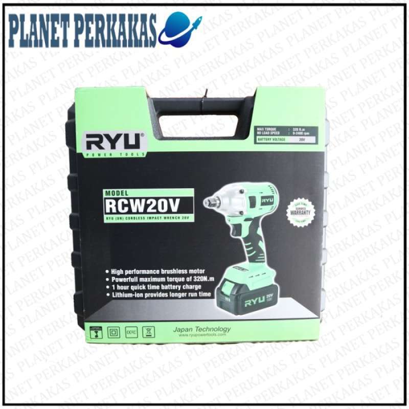 Promo Ryu Cordless Impact Wrench Rcw 20 V Pembuka Baut Baterai Rcw20v ...