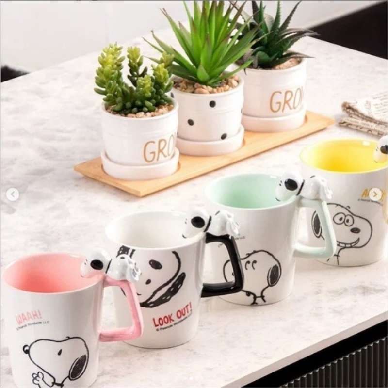 Promo Gelas Snoopy Peanut Snoopy Mug Blou Homesense Diskon 23% di ...