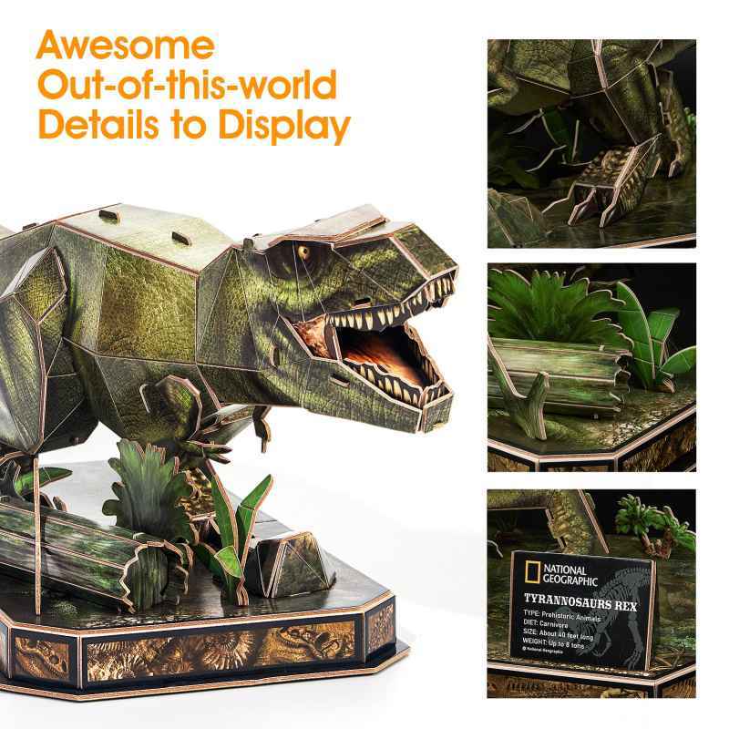 Promo Cubicfun National Geographic Tyrannosaurus Rex (t-rex) Ds1051h ...