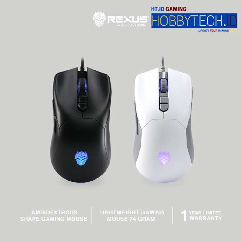 Jual Rexus Xierra G23 Ambidextrous Wired RGB Gaming Mouse di Seller ...