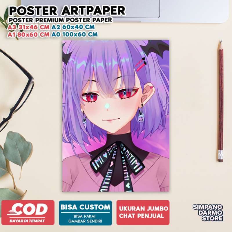 Jual Poster Mythia Batford Hiasan Dinding Tema Anime Vtuber Virtual ...