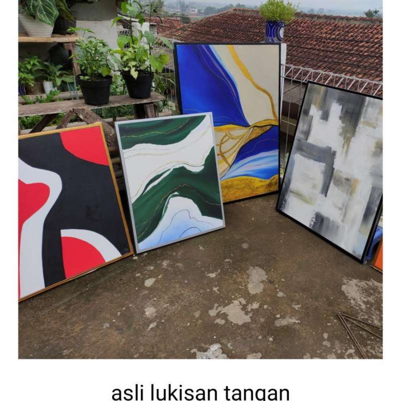 Jual Lukisan Abstrak Minimalis Style - 100x200 + Frame Di Seller Dylan ...