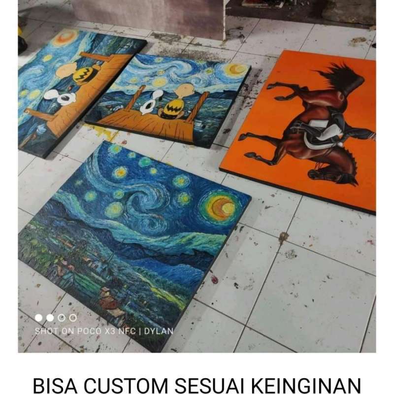 Jual Lukisan Abstrak Minimalis Style - 100x200 + Frame Di Seller Dylan ...