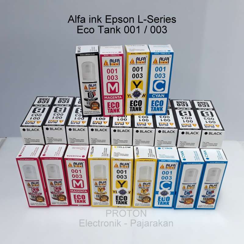 Jual Tinta Printer Alfa Ink Original Epson L-series Eco Tank 001 003 ...