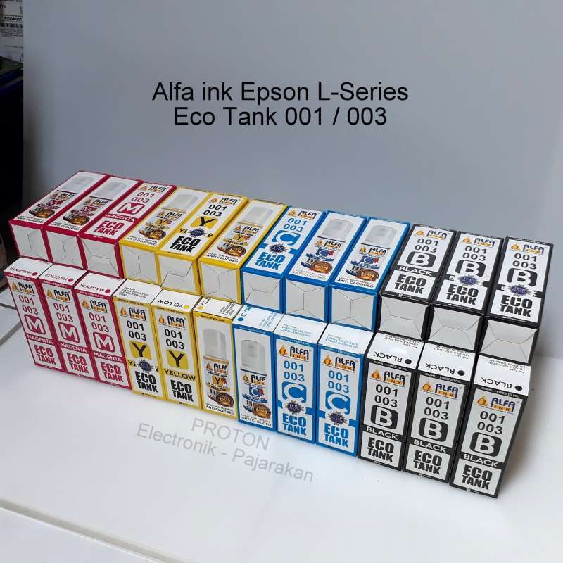 Jual Tinta Printer Alfa Ink Original Epson L-series Eco Tank 001 003 ...