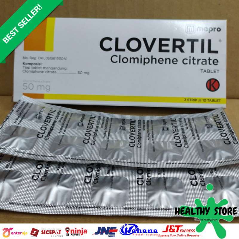 Jual Clovertil 50 Mg Clomiphene Citrate Obat Penyubur Kandungan - Per ...