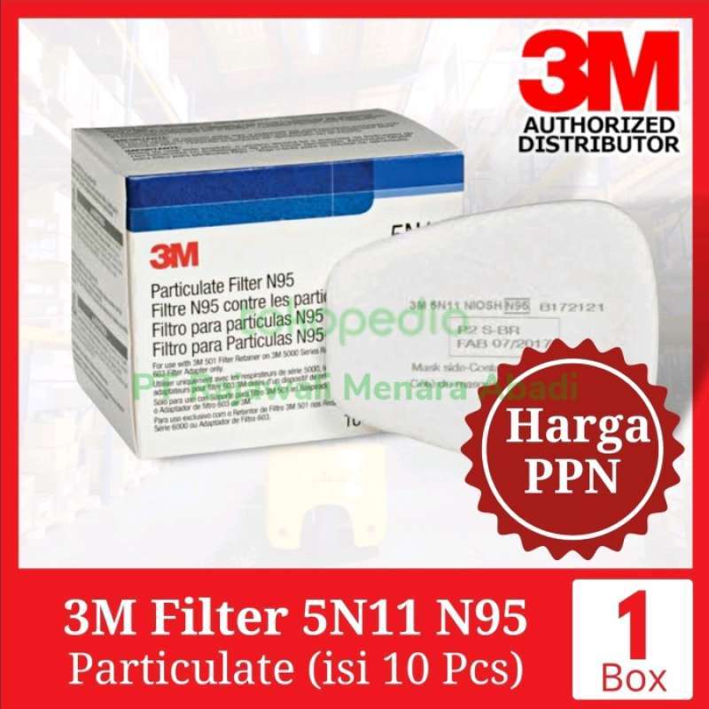 Promo 3M Particulate Filter 5N11 N95 (1 Box isi 10 Pcs) Diskon 23% di Seller Berkah Mulia Store ...