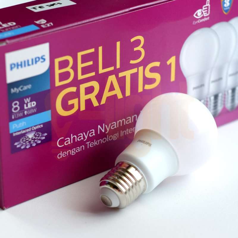 Jual Lampu LED Bulb Bohlam 8 Watt Philips Original Asli Isi 4 Pcs di Seller e-light - Duri Pulo ...