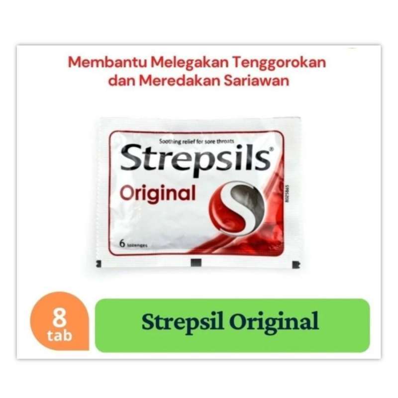 Jual Strepsils Permen Perega Tenggorokan Original Sachet isi 8 tablet ...