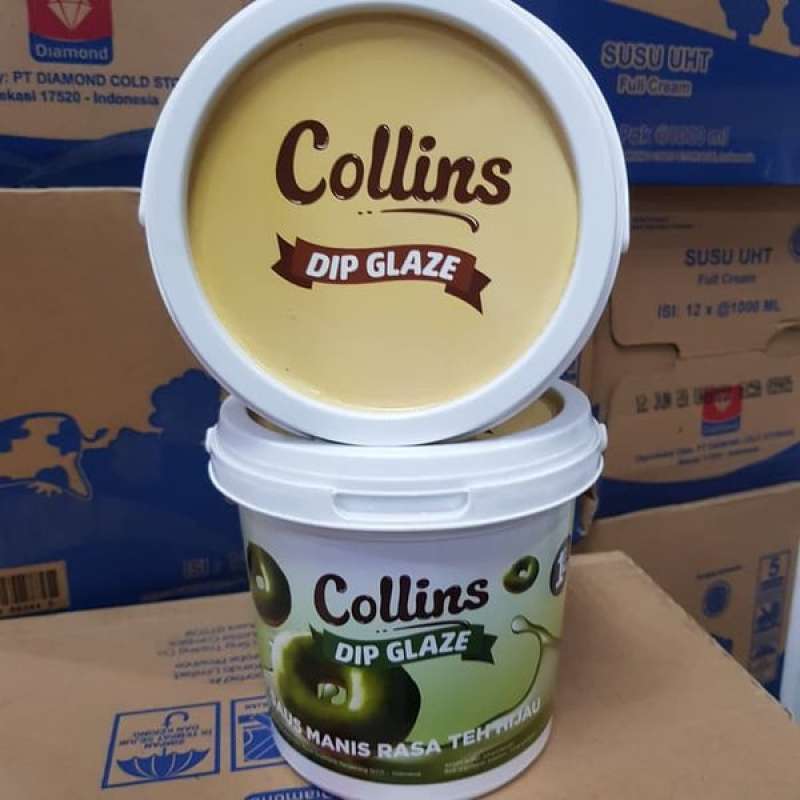 Jual Collins Dip Glaze Coklat Pasta Rasa Green Tea Matcha 1 Kg Topping ...