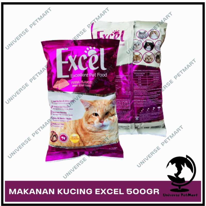 Jual Makanan Kering Kucing / EXCEL Adult Cat 500gr Dry Food di Seller ...