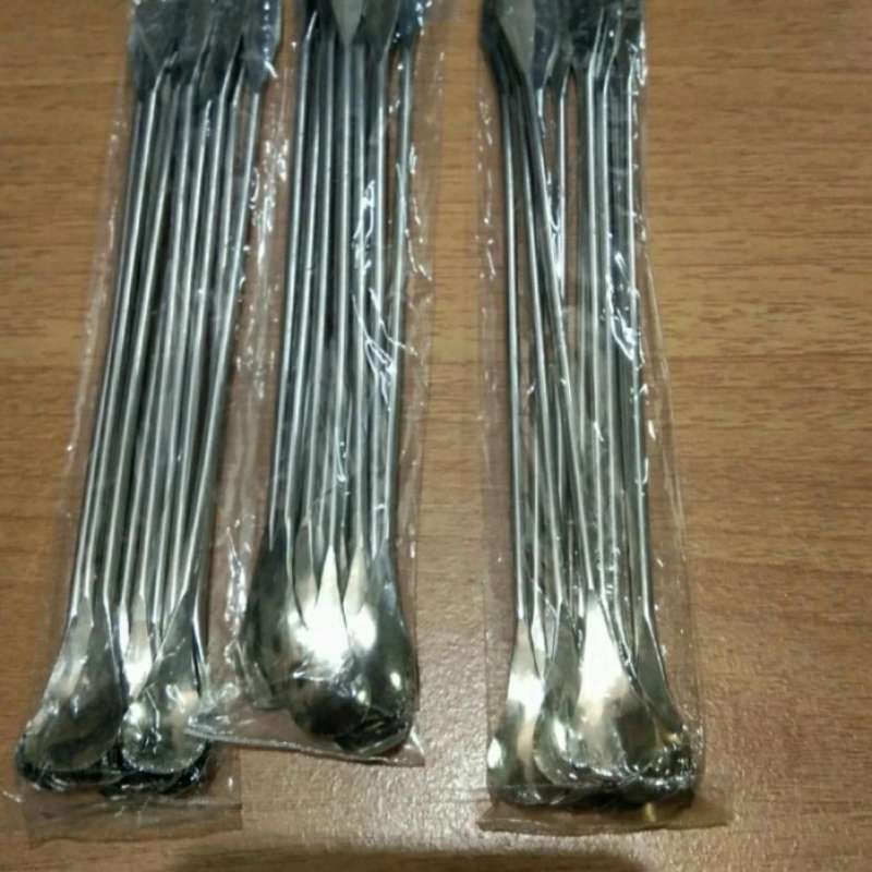 Jual Spatula lab, sendok Stenliss isi 10 pcs di Seller Anes Medika ...