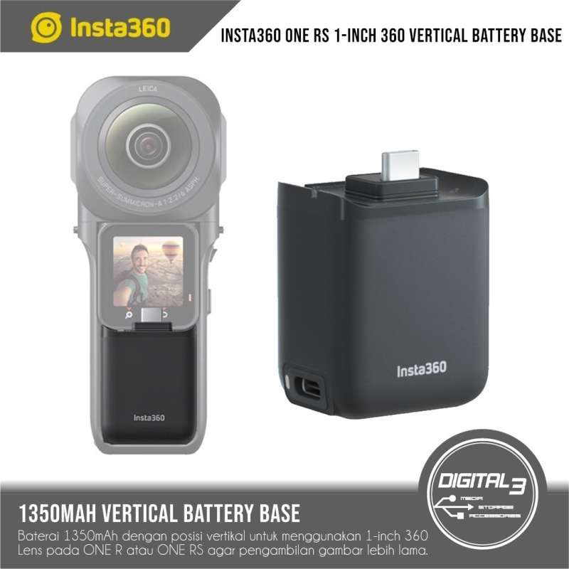 Jual Insta360 One Rs Vertical Battery Base For 1-inch 360 Lens Insta ...