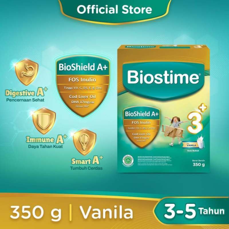Jual Biostime 3-5 Tahun Vanila 350g Di Seller Jayaabadisolo Official Store - Kepatihan Wetan ...