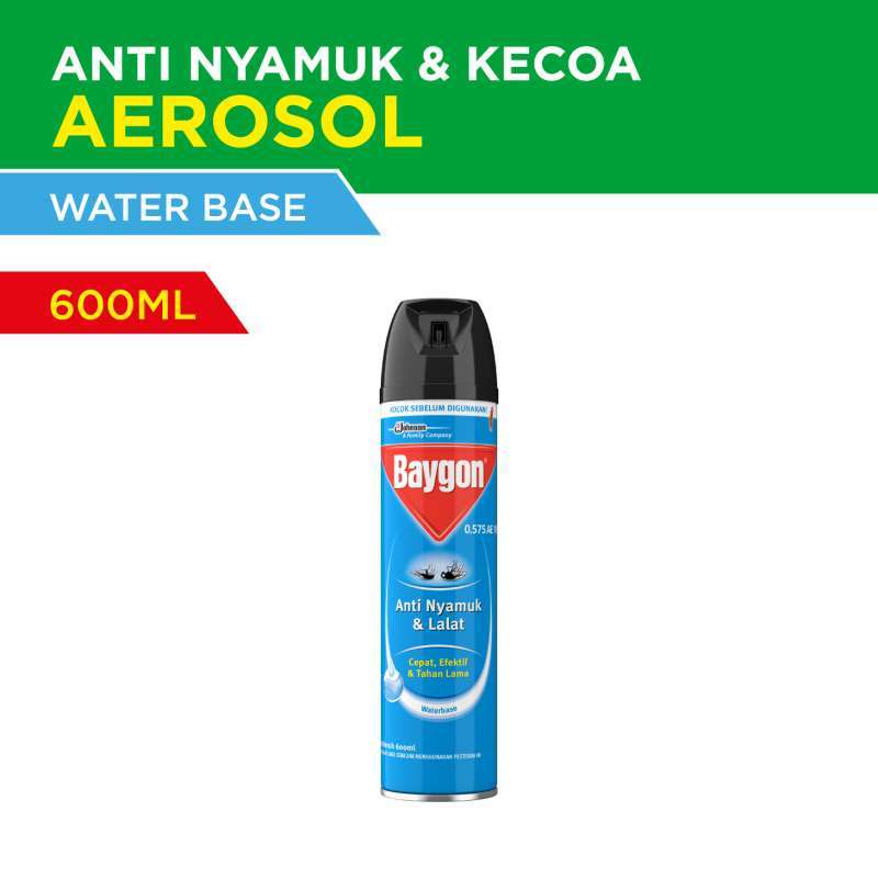 Promo Baygon Aerosol Waterbase Cairan Pembasmi Nyamuk Dan Serangga [600 ...