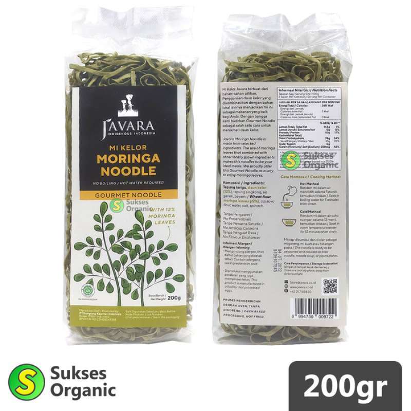 Jual Mie Daun Kelor/Gourmet Noodle Moringa | Javara | 200gr di Seller ...