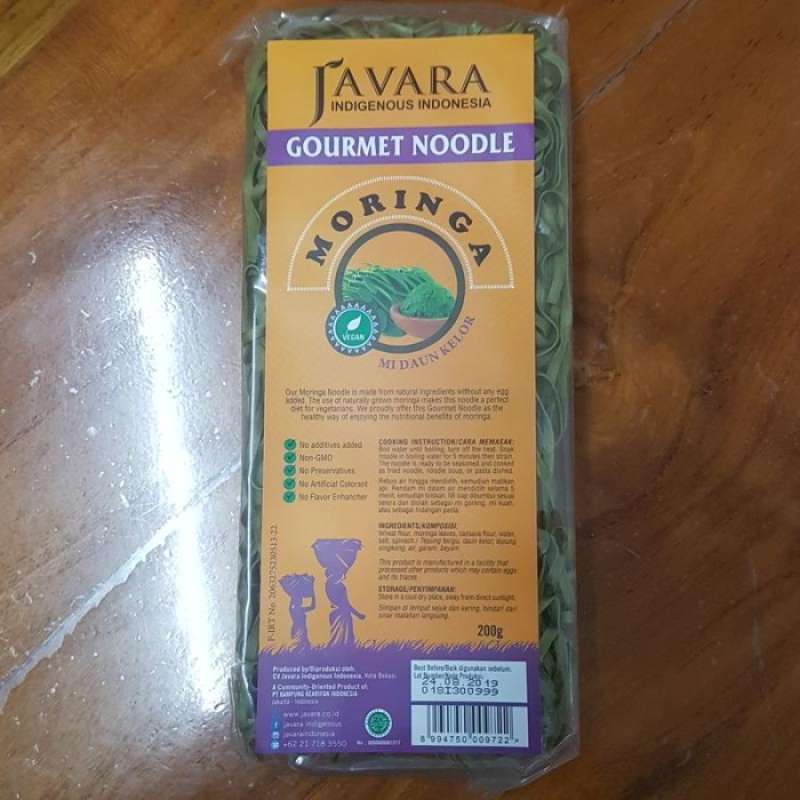 Jual Mie Daun Kelor/Gourmet Noodle Moringa | Javara | 200gr di Seller ...
