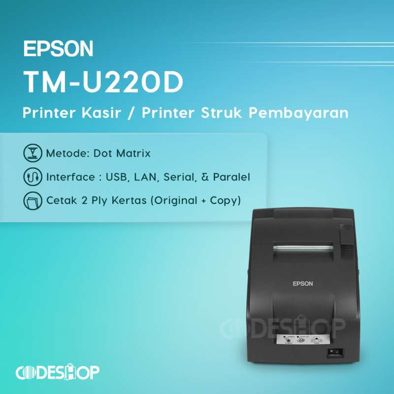 Jual Printer Struk Kasir Dot Matrix Epson Tm-u220d Tmu-220d Struk ...