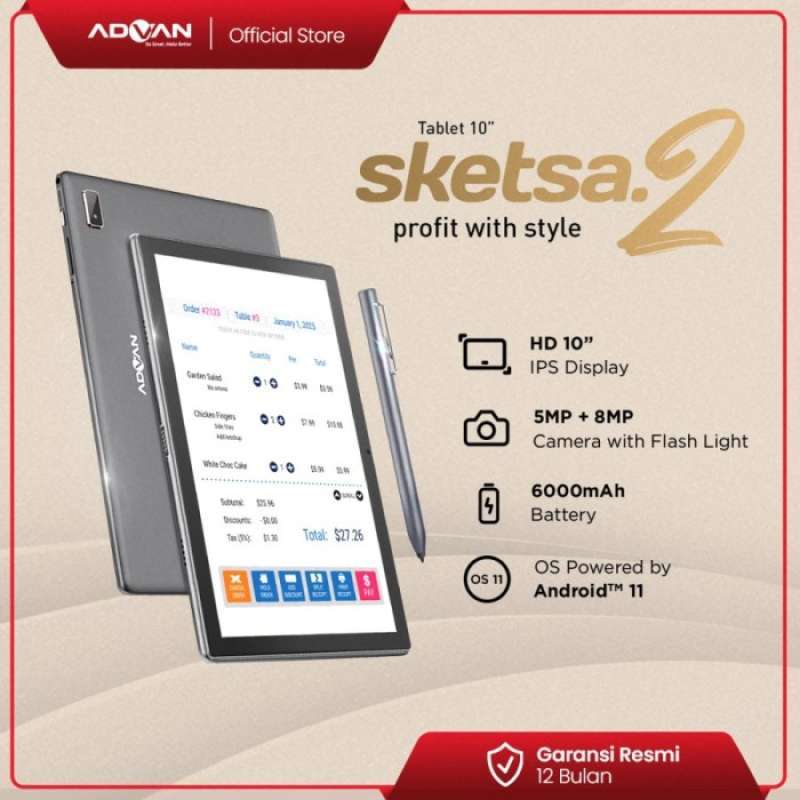 Promo Advan Tab Sketsa 10 Inci 4GB 32GB Garansi Resmi Diskon 33% di ...