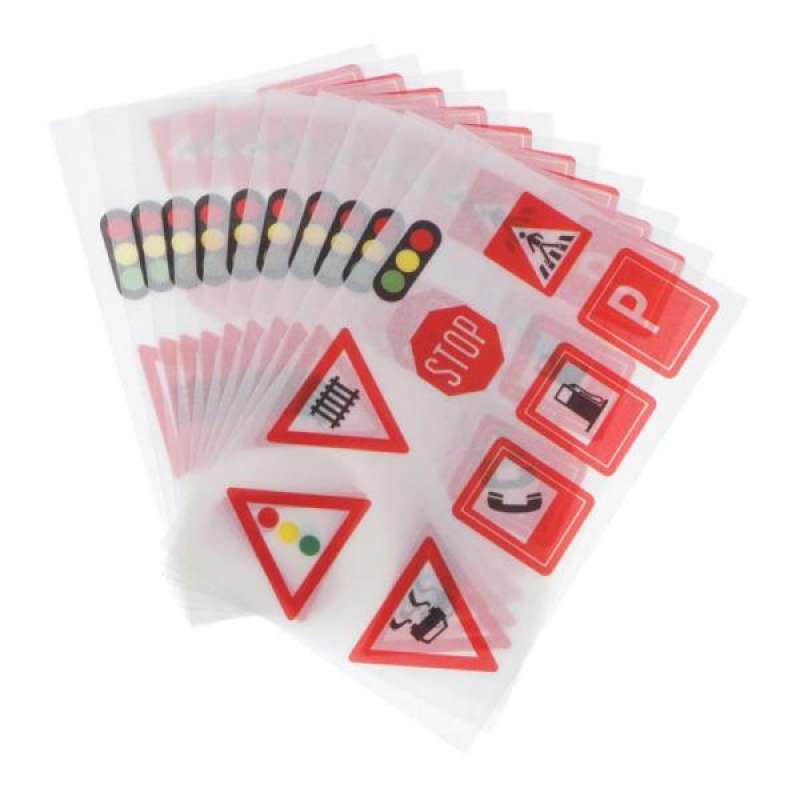 Promo 10 Sheets Traffic Life Symbol Stickers Road Railway Highway Sign ...