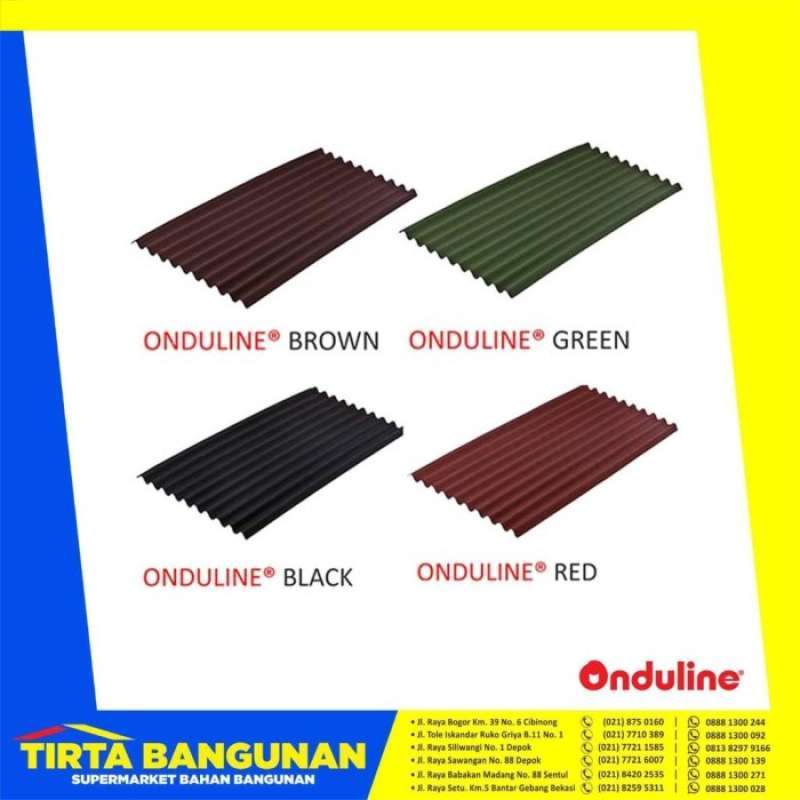 Promo Onduline Atap/ Genteng Aspal 200 X 95 X 0.3 Cm Diskon 23% di ...