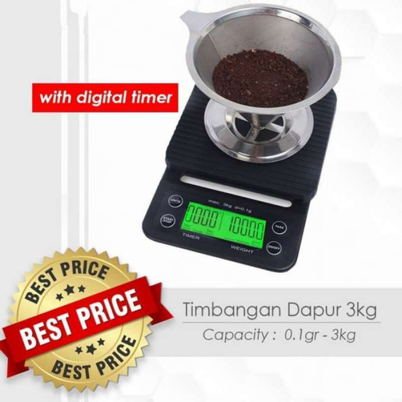 Promo V60 DRIP COFFEE SCALE WITH TIMER / TIMBANGAN DIGITAL TIMER ...