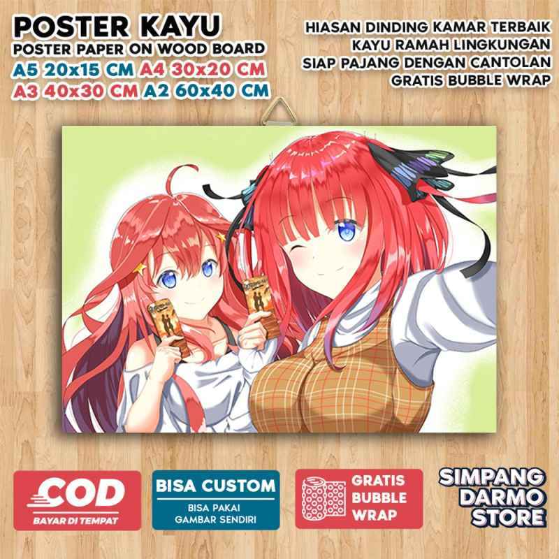Jual Poster Kayu GoToubun no Hanayome Aestehic Tema Anime Go-Toubun ...