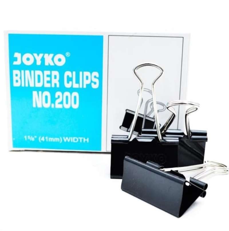 Jual BINDER CLIP JOYKO / Klip Binder Hitam / Klip Penjepit Kertas No ...