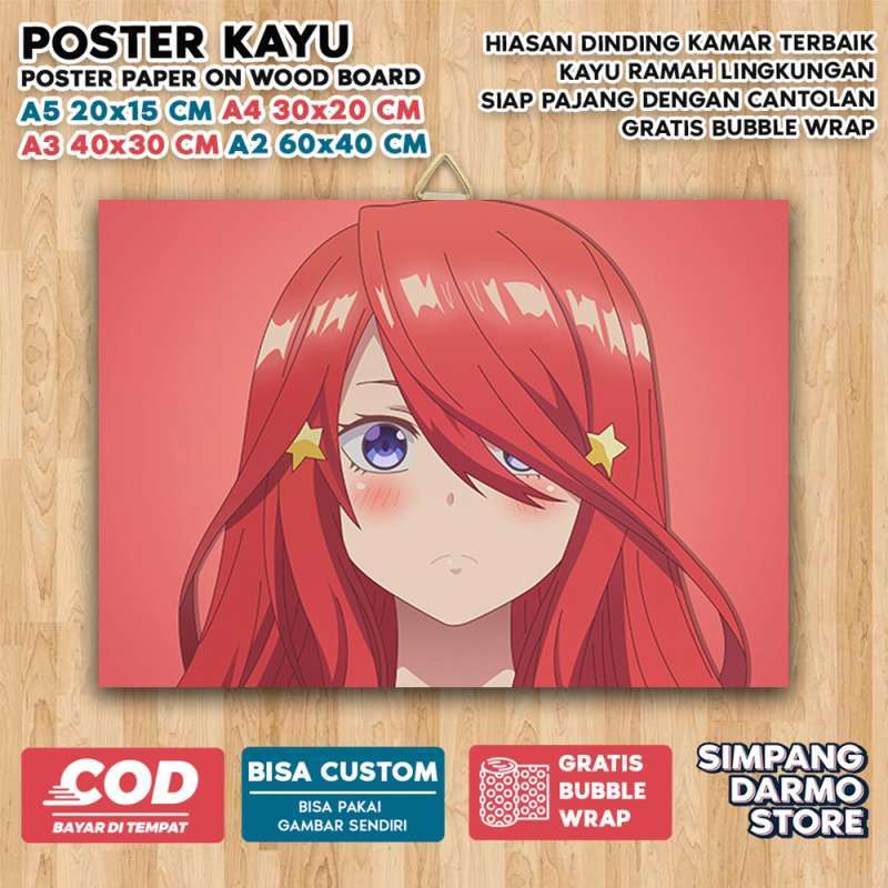 Jual Poster Kayu GoToubun no Hanayome Aestehic Tema Anime Go-Toubun ...