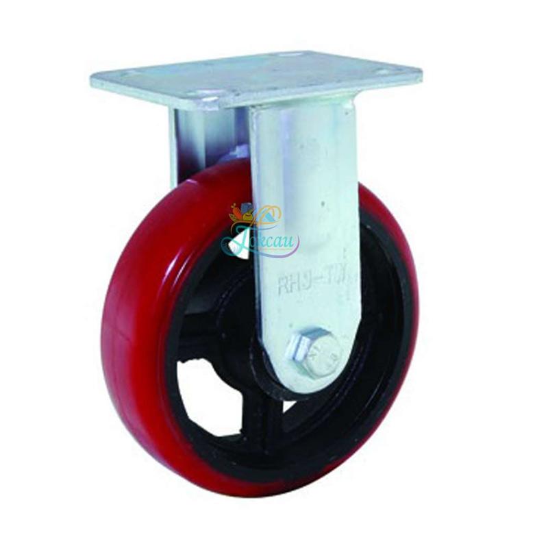 Jual Roda Troli / Troly / Trolly Pu Merah 4 Inch Heavy Duty Mati ...