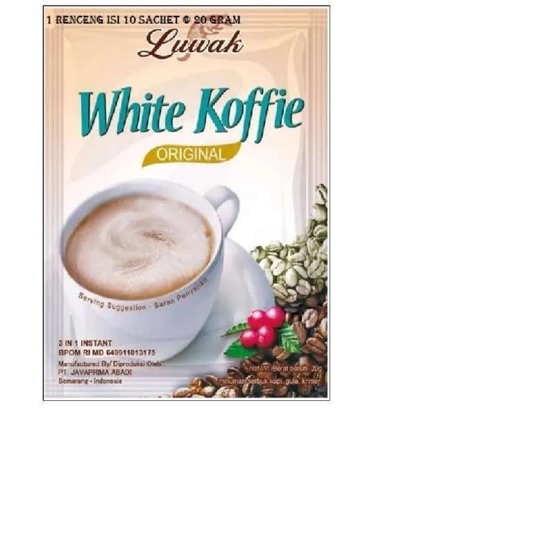 Jual Luwak White Coffee Rasa Original Kopi Instant - 1 renceng /10 X ...