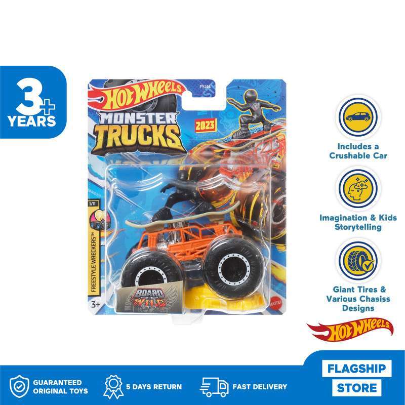 Jual Hot Wheels Monster Truck Board Wild 2023 - Mainan Mobil Balap Di ...