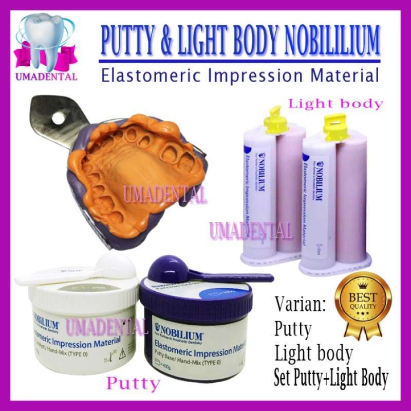 Jual NOBILIUM DOUBLE IMPRESSION DENTAL PUTTY HAND MIX DAN LIGHT BODY di ...