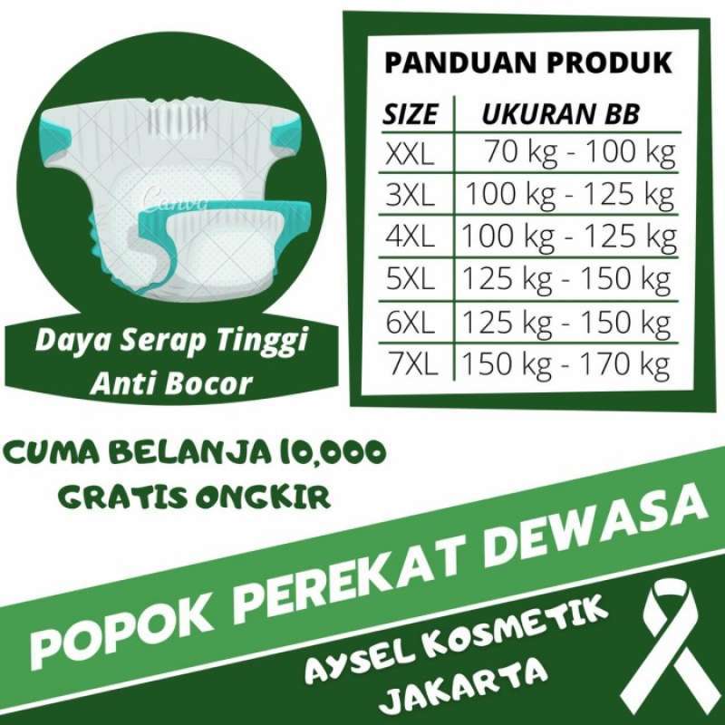 Jual Popok Perekat Dewasa Jumbo 7xl Isi 5 / Pempers / Adult Diaper Di ...