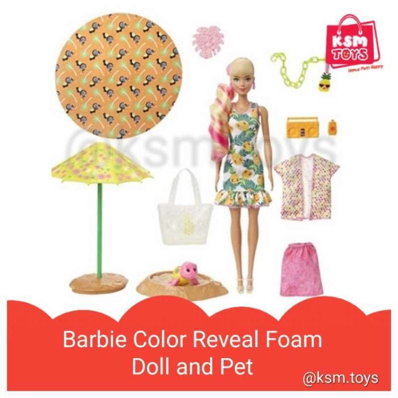 Jual Barbie Color Reveal Foam Doll And Pet Friends Surprised Toys Di ...