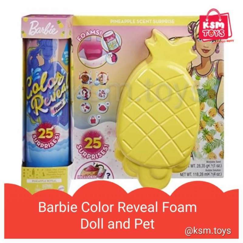 Jual Barbie Color Reveal Foam Doll And Pet Friends Surprised Toys Di ...