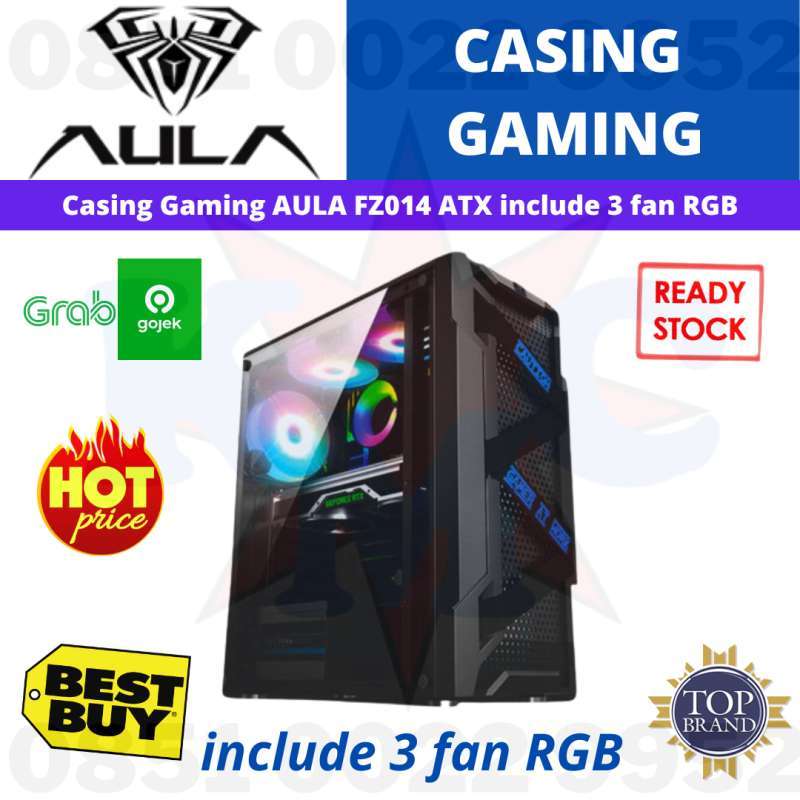 Promo Casing PC Gaming Case AULA FZ014 FZ 014 Free 3 Fan RGB Diskon 16% ...