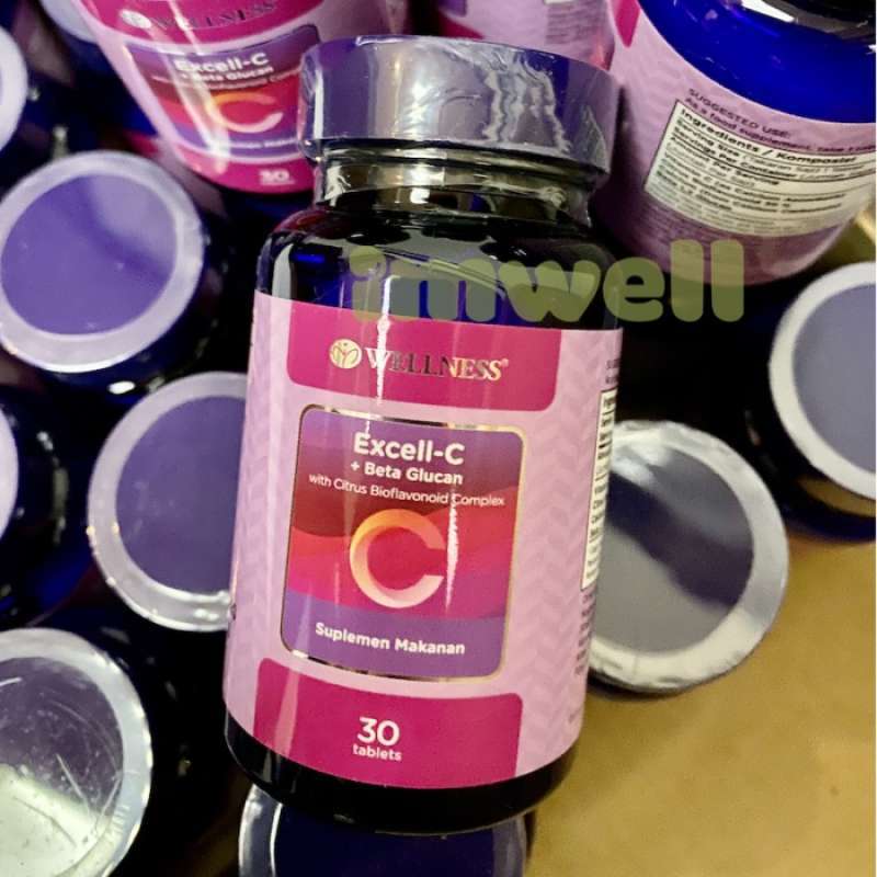 Jual Wellness Excell C Vitamin C + Beta Glucan (30 Tabs) - 100% ...