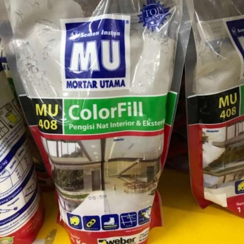 Jual Mu 408 Mu408 Colorfill Grout Tile 1kg Semen Pengisi Nat Keramik 1 ...