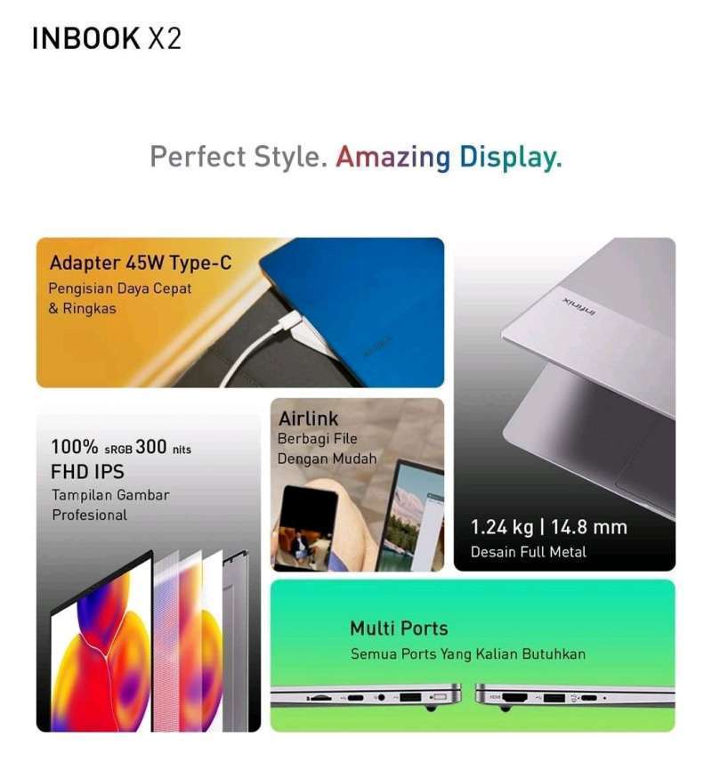 Jual Infinix Inbook X2 (core I3) 4/256gb Garansi Resmi Infinix ...