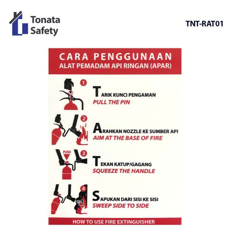Jual Rambu Akrilik Cara Penggunaan APAR di Seller Tonata Safety ...