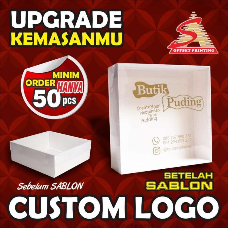 Jual 24 x 24 x 10 Custome logo (sablon 1 warna bagian tutup) di Seller ...
