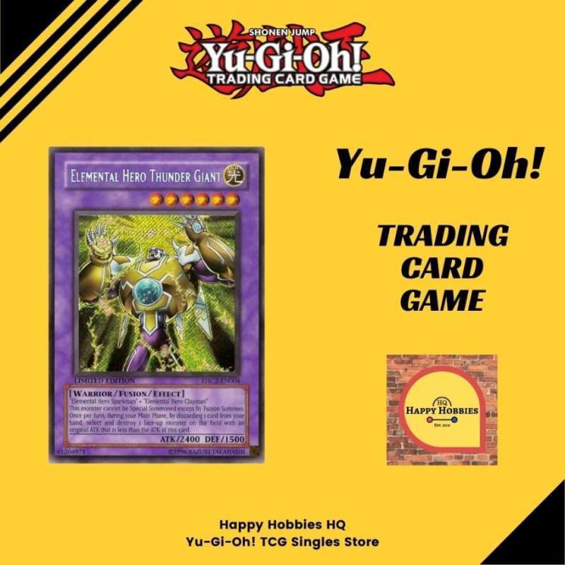 Jual Yugioh Tcg Elemental Hero Thunder Giant Ehc2-en004 Limited Edition Di Seller Happy Hobbies ...