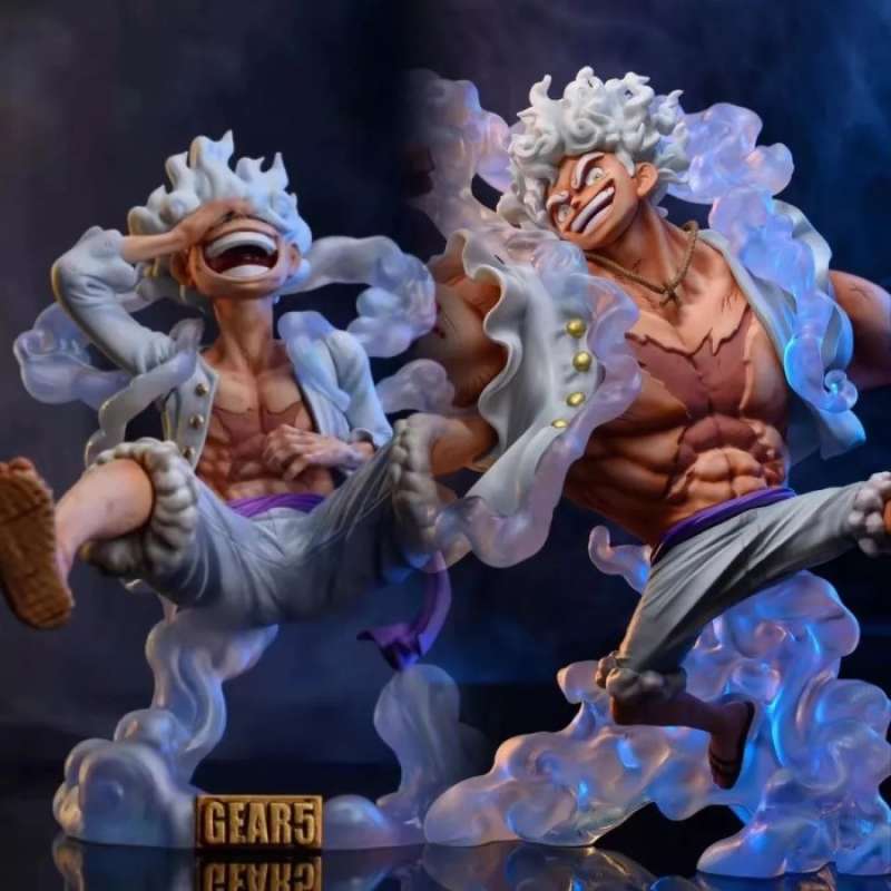 Promo LUFFY GEAR 5 SUN GOD NIKA ACTION FIGURE ONE PIECE WITH EFFECT ...