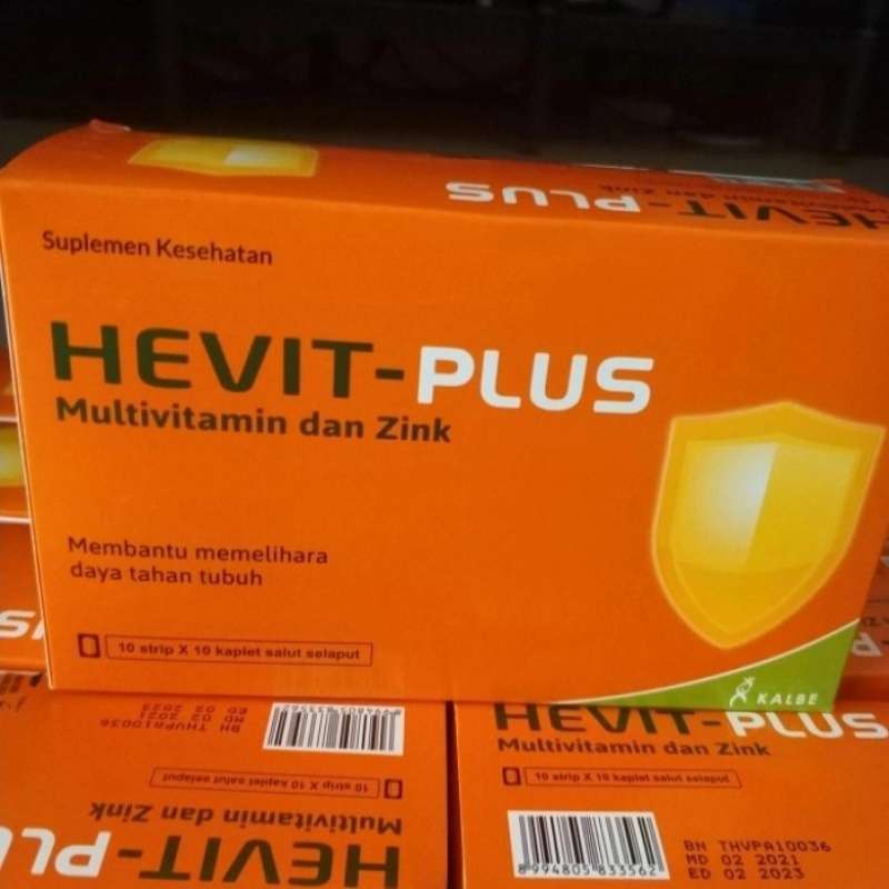 Promo HEVIT-PLUS Multivitamin + zinc - Box isi 10 strip @ 100kaplet ...