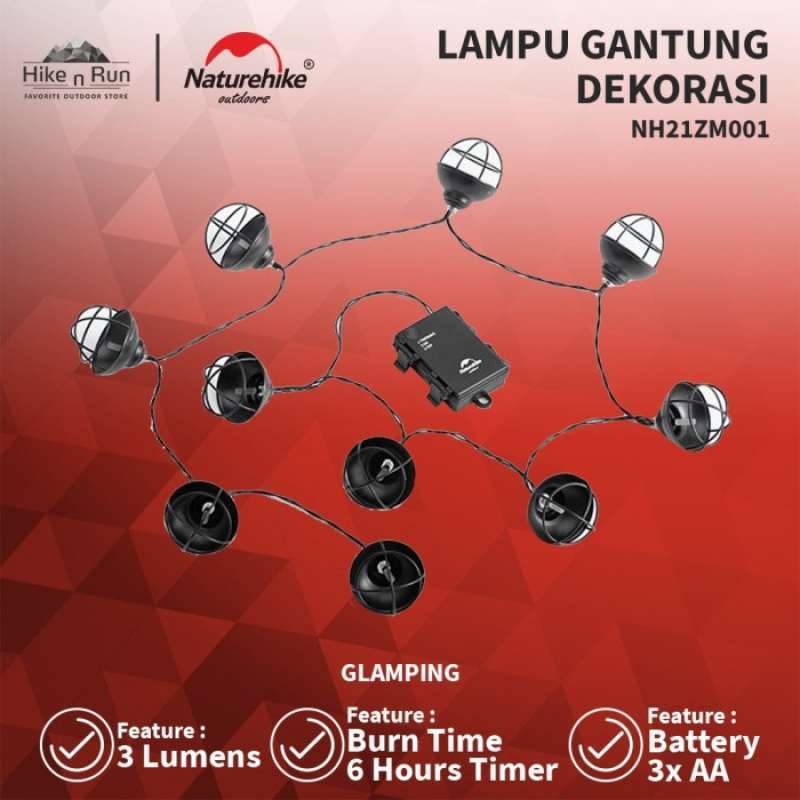 Promo Lampu Gantung Dekorasi Naturehike Nh21Zm001 Camping String Lamp ...