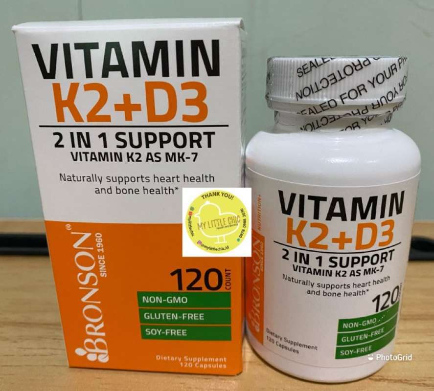 Promo BRONSON Vitamin K2 + D3 2 in 1 Support 120 Caps Diskon 33% di ...