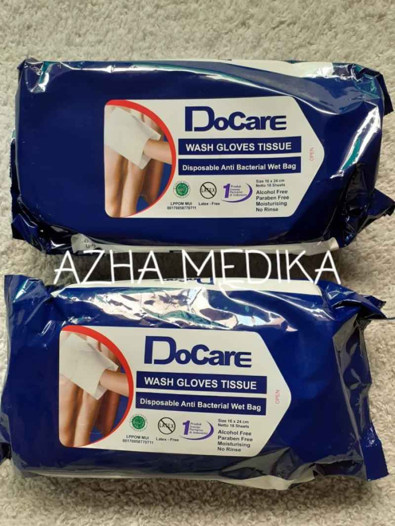 Promo Tisu DoCare Wash Gloves Antiseptic Tissue DoCare Tisu Mandi Do Care 18 Diskon 33% di ...