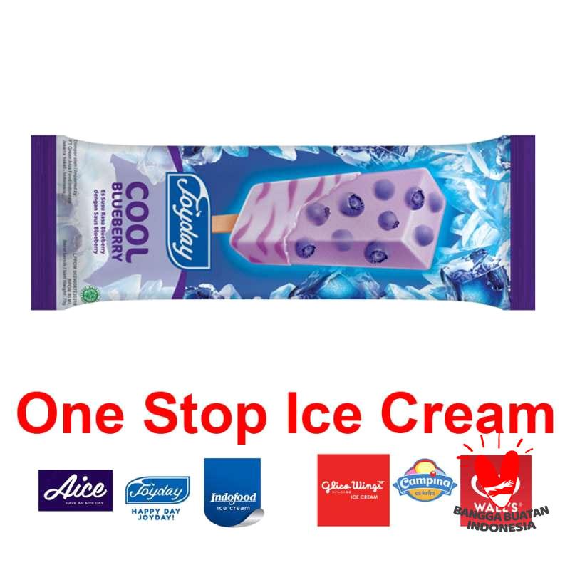 Jual Joyday Cool Blueberry Ice Cream Es Krim Susu Rasa Blue berry ...