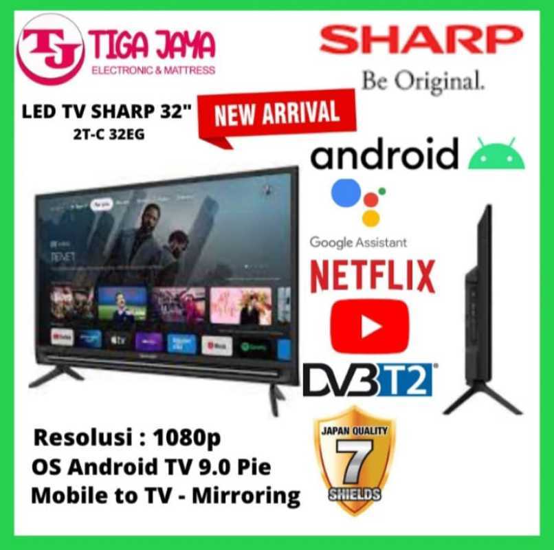 Jual Sharp Tv 32 Inch 32eg1 Android Tv 2t-c32eg1i Smart Tv 2tc32eg1i Di ...